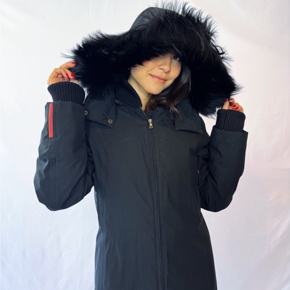 Prada | Jackets & Coats | Vintage 200s Prada Jacket With Detachable Fur ...